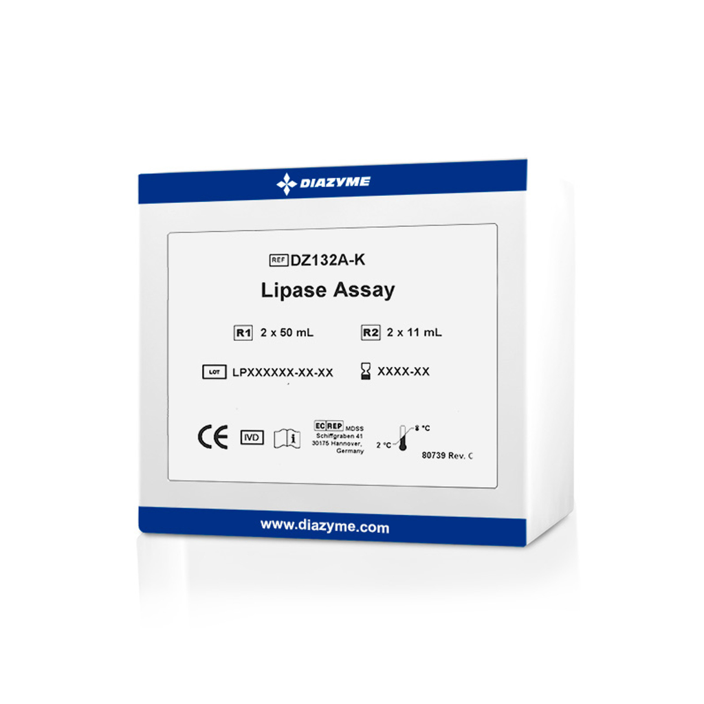 Diazyme Lipase Assay Kit (liquid stable ), R1: 2 x 50 mL; R2: 2 x 11 mL